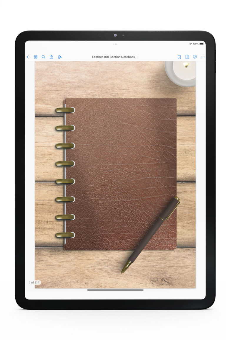 Free Leather Digital Notebook for Goodnotes & More!