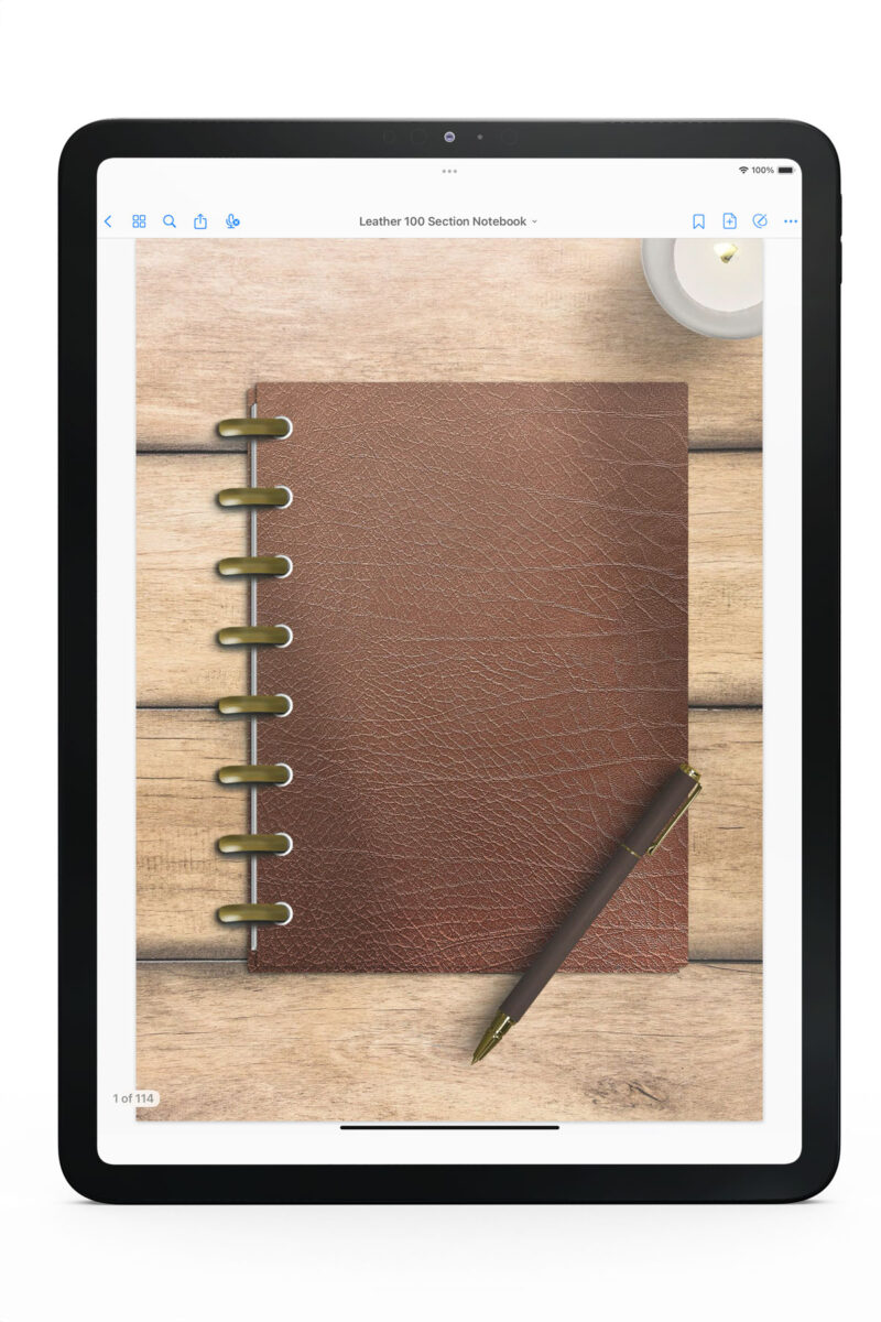 Free Leather Digital Notebook for Goodnotes & More!