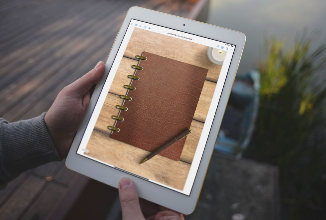Free Leather Digital Notebook for Goodnotes & More!