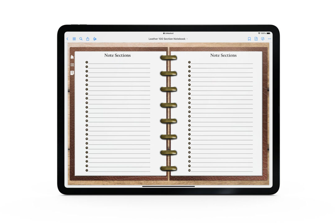 Free Leather Digital Notebook for Goodnotes & More!