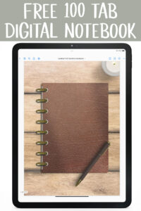 Free Leather Digital Notebook for Goodnotes & More!