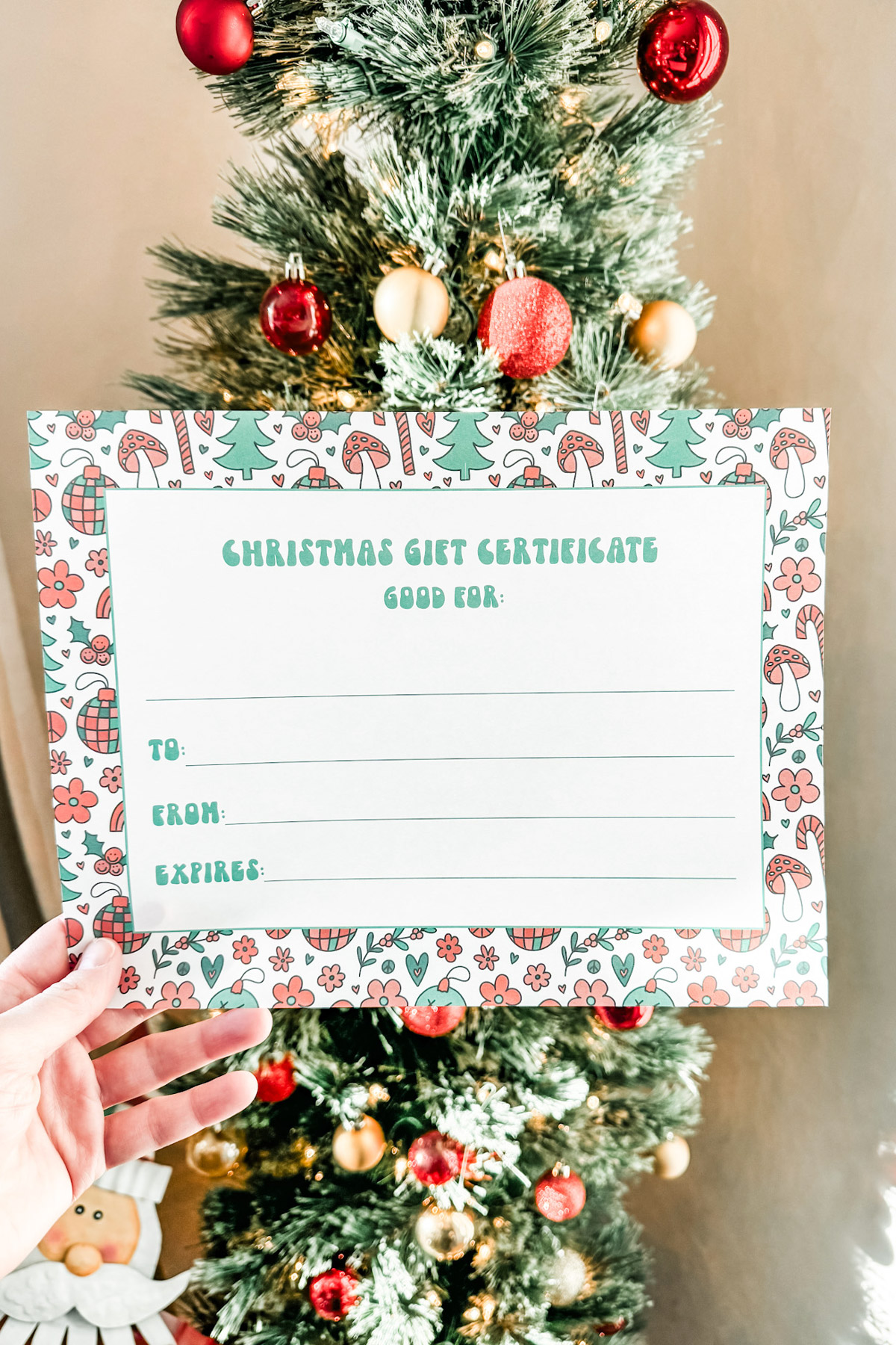 Free printable christmas certificates for gifts 13 Mom Envy
