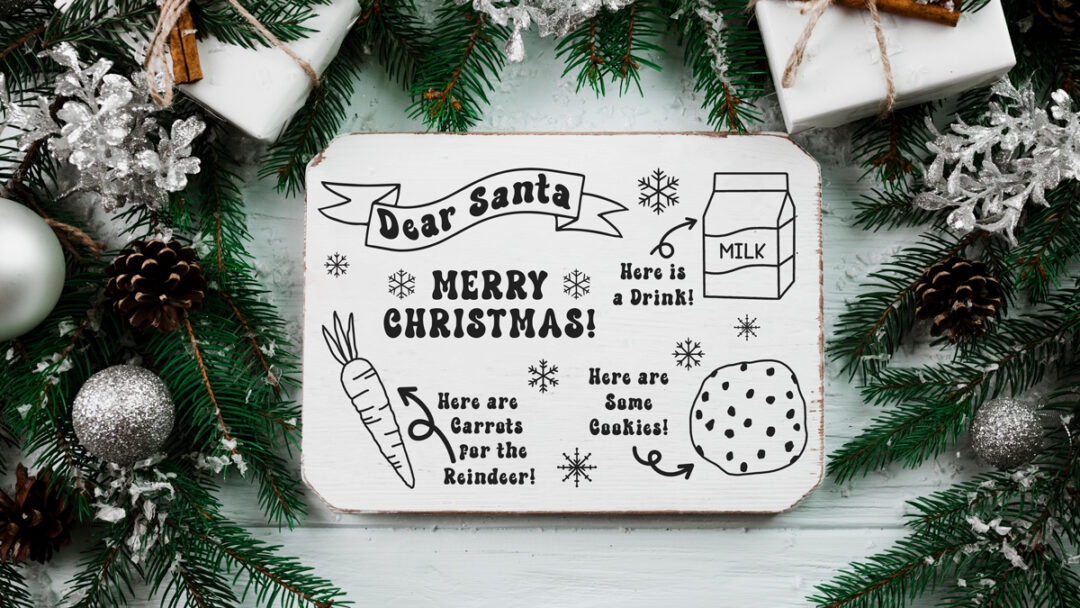 Free Santa Milk & Cookies Tray SVG Files for Laser & Cricut