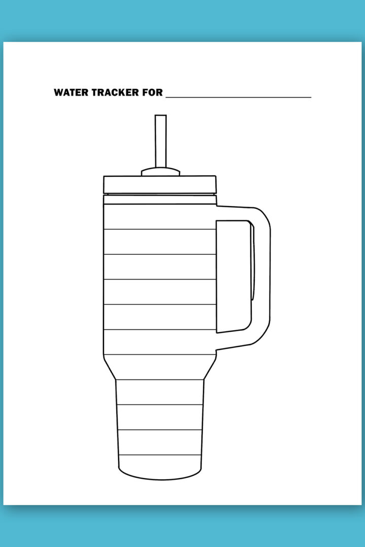 Free Printable & Digital Water Tracker Template Set