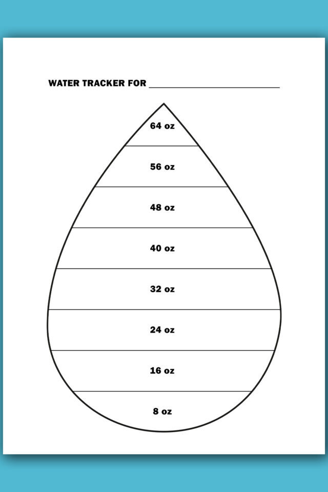 Free Printable & Digital Water Tracker Template Set