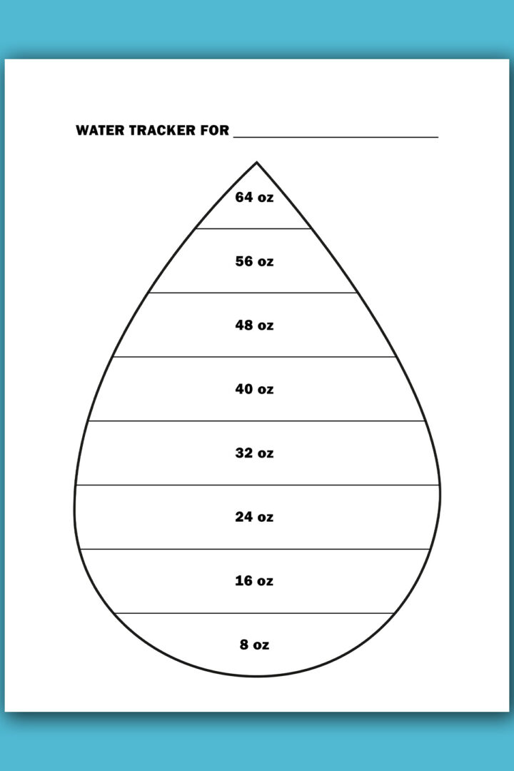 Free Printable & Digital Water Tracker Template Set