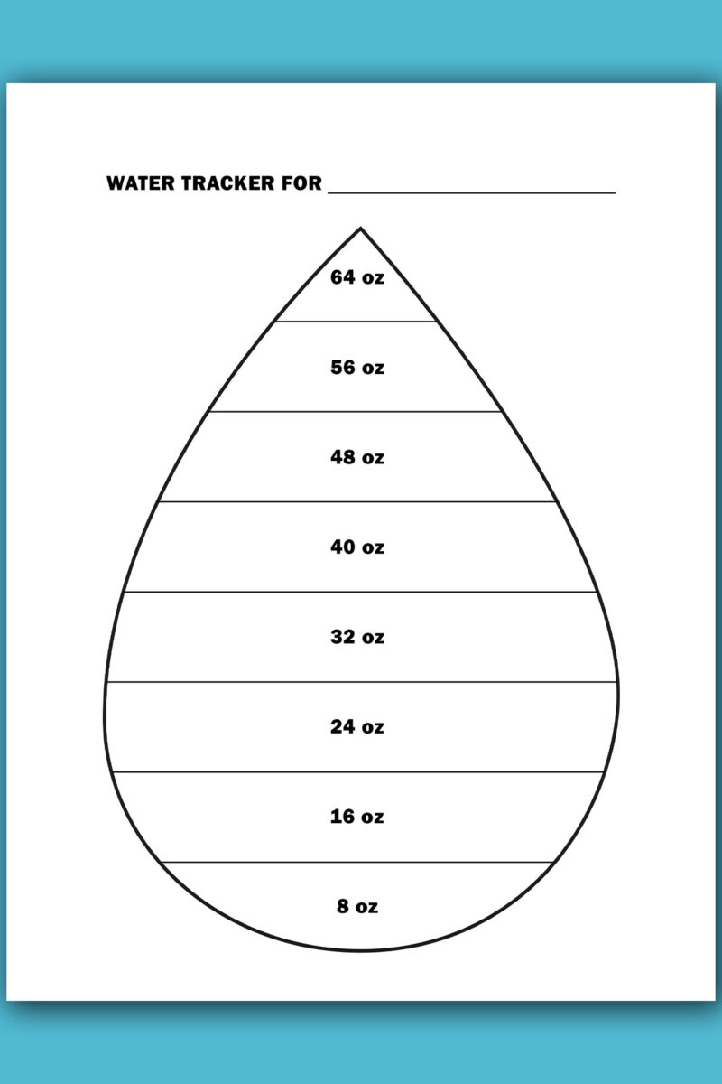 Free Printable & Digital Water Tracker Template Set