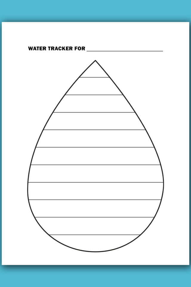 Free Printable & Digital Water Tracker Template Set