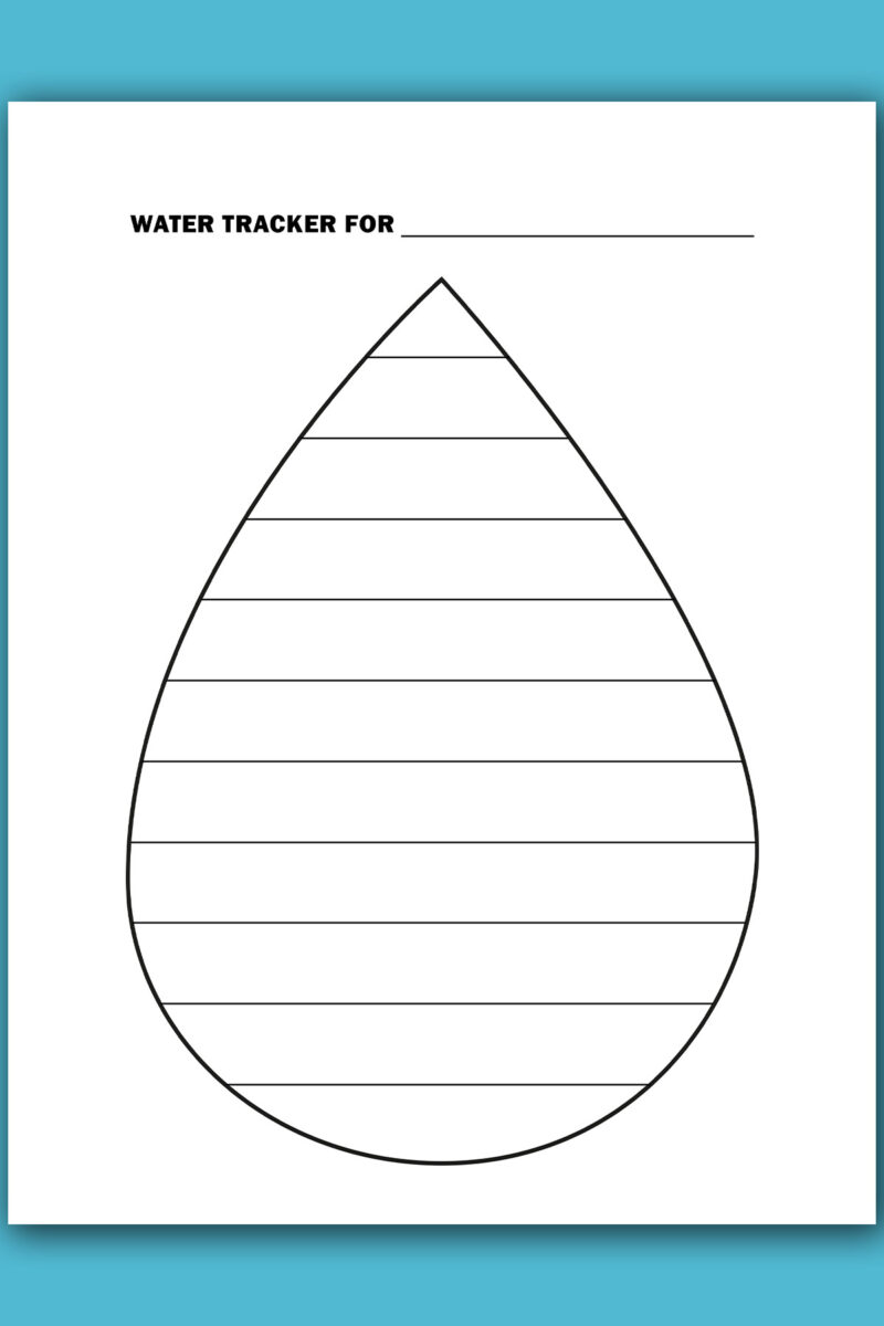 Free Printable & Digital Water Tracker Template Set