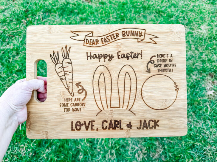 Free Easter Bunny Tray & Plate SVG Set for Laser & Vinyl