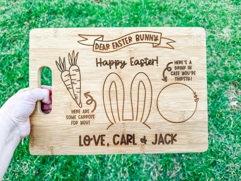 Free Easter Bunny Tray & Plate SVG Set for Laser & Vinyl