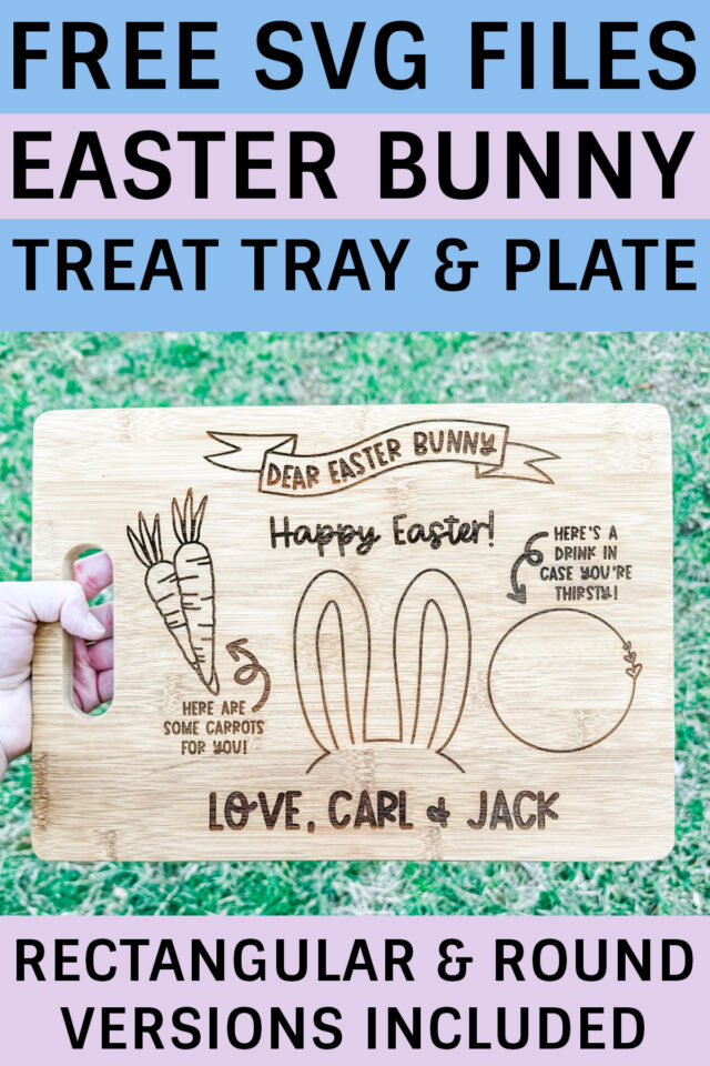 Free Easter Bunny Tray & Plate SVG Set for Laser & Vinyl
