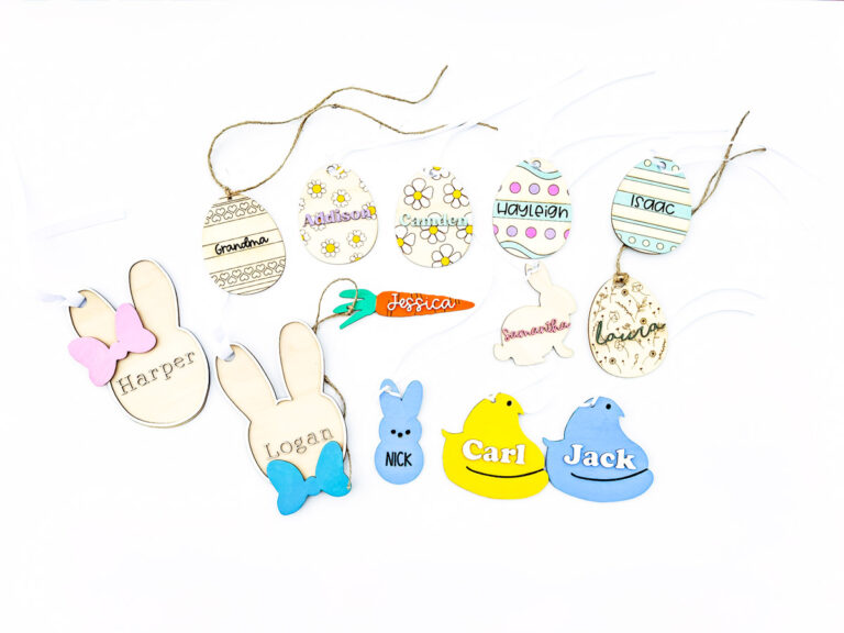 Free Easter Basket Tag SVG Bundle | Laser File Set