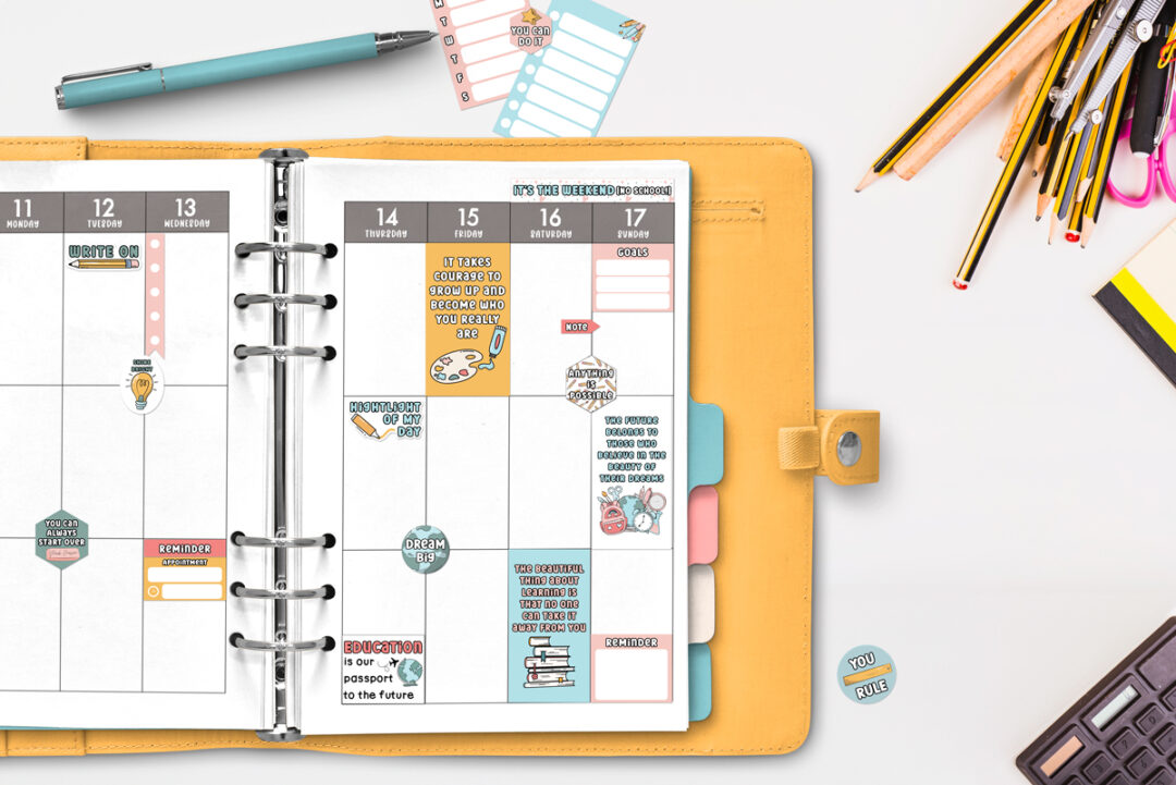 Free Back to School Planner Stickers: Printable & Digital