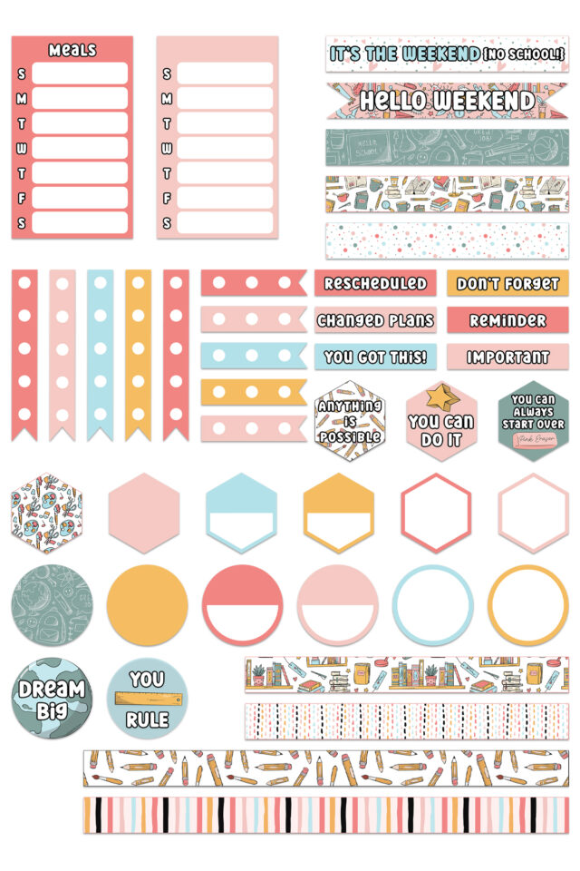 Free Back to School Planner Stickers: Printable & Digital