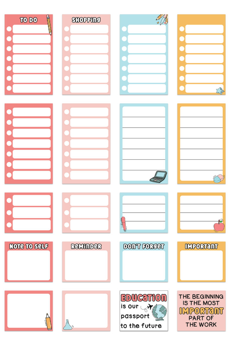 Free Back to School Planner Stickers: Printable & Digital