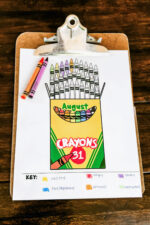 Free Printable & Digital Crayon Themed Mood & Habit Tracker