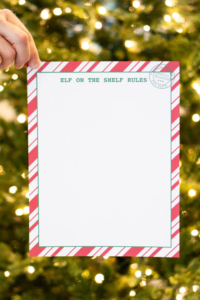 Free Printable Elf on the Shelf Rules for Kids