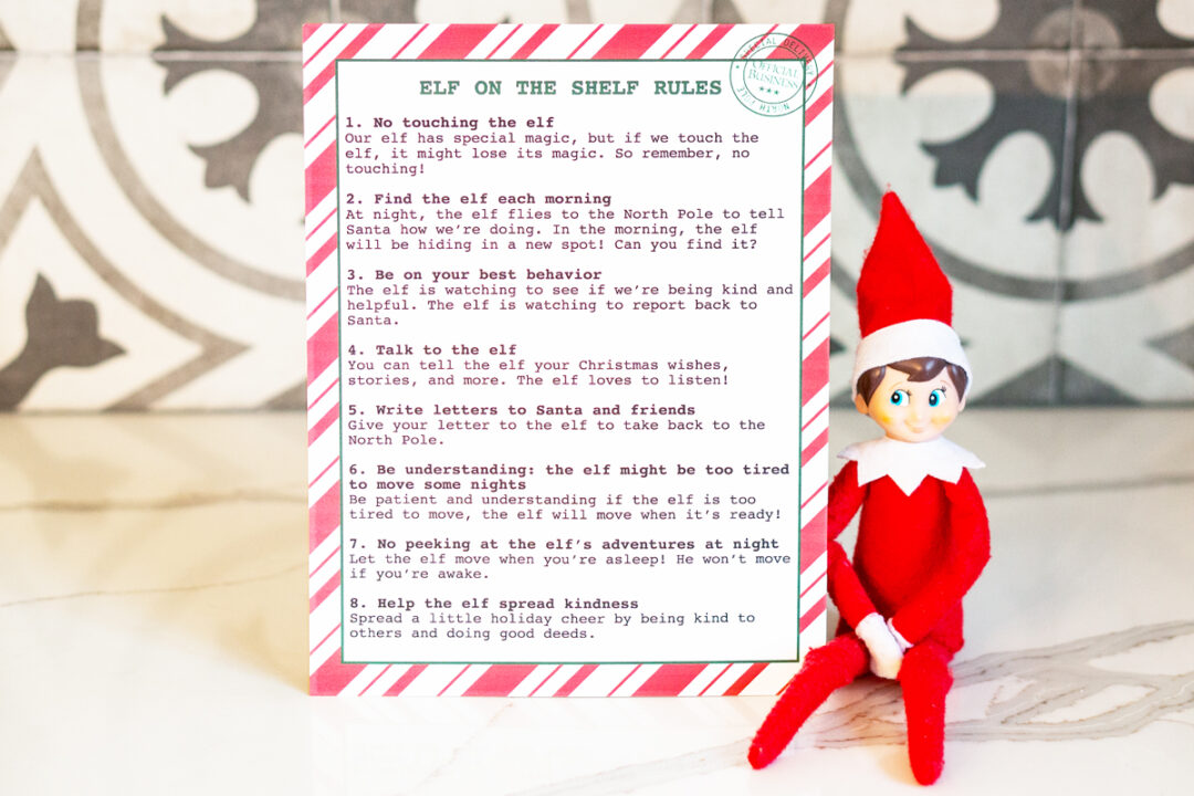 Free Printable Elf on the Shelf Rules for Kids