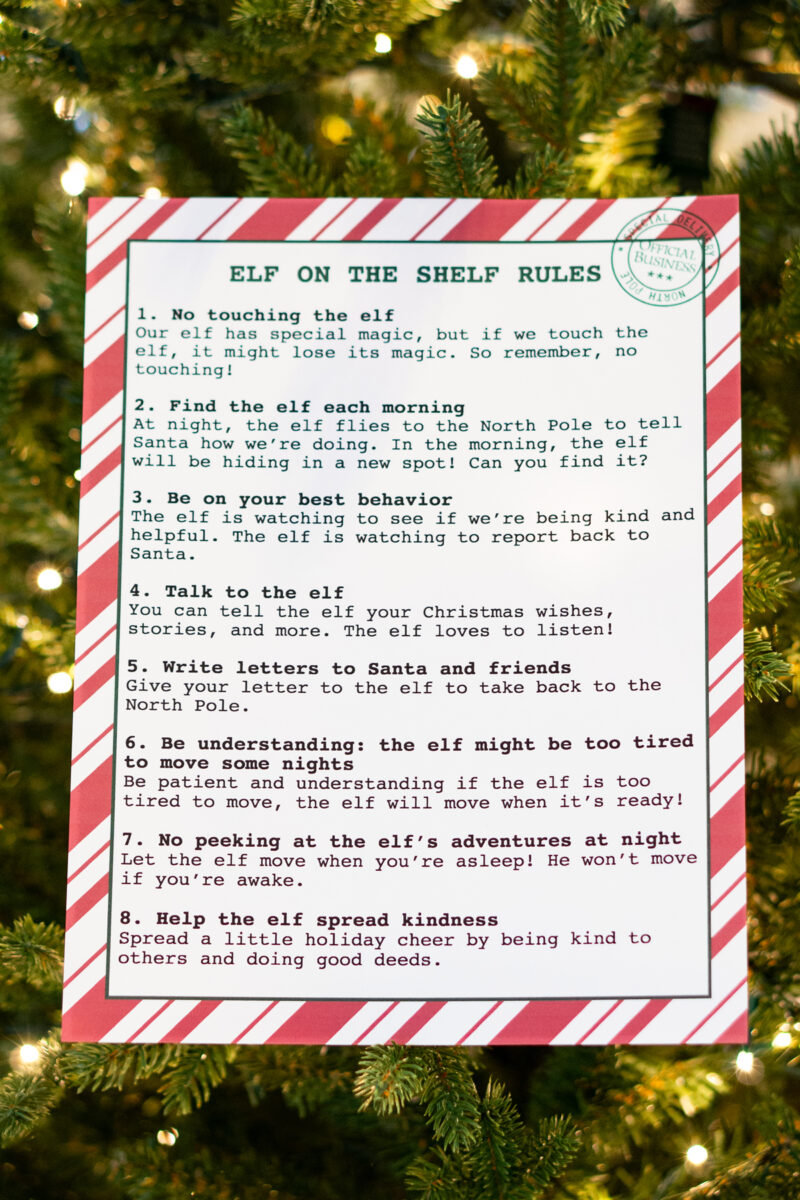 free_elf_on_the_shelf_rules_printable - Mom Envy