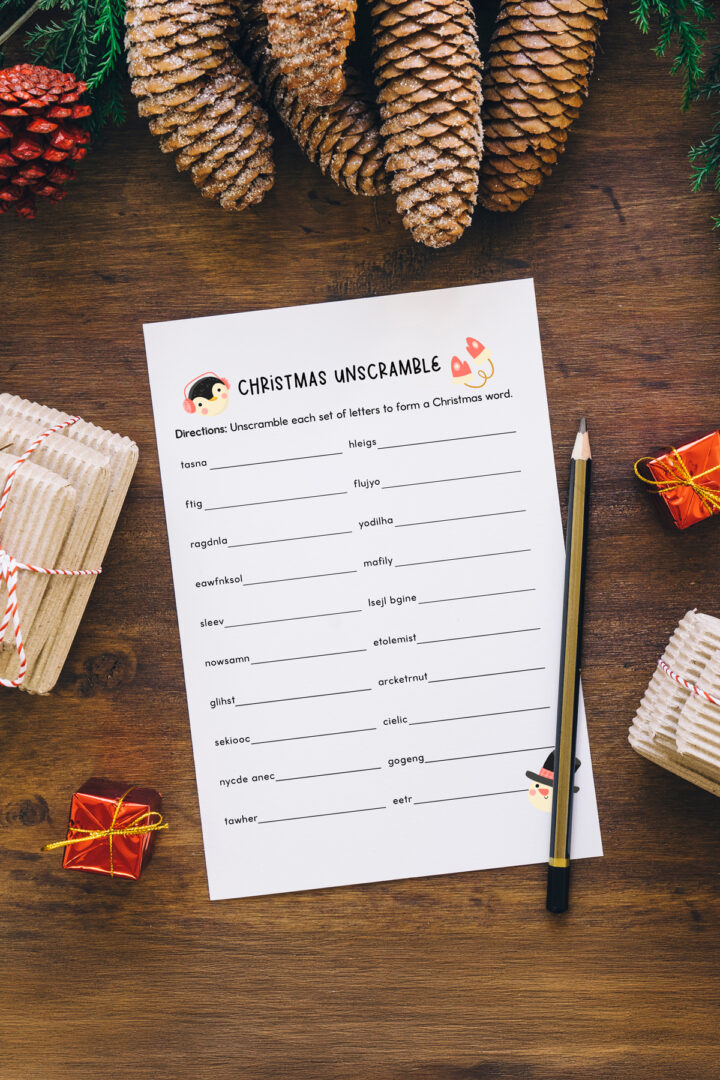 free-christmas-unscramble-worksheets-example-13 - Mom Envy