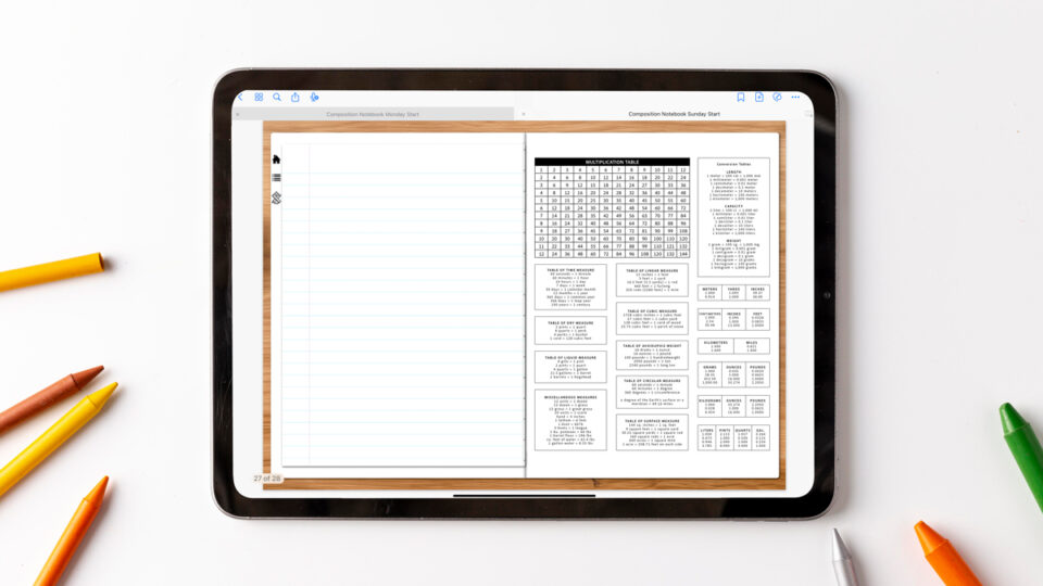 Free Digital Composition Book for Apps Like Goodnotes