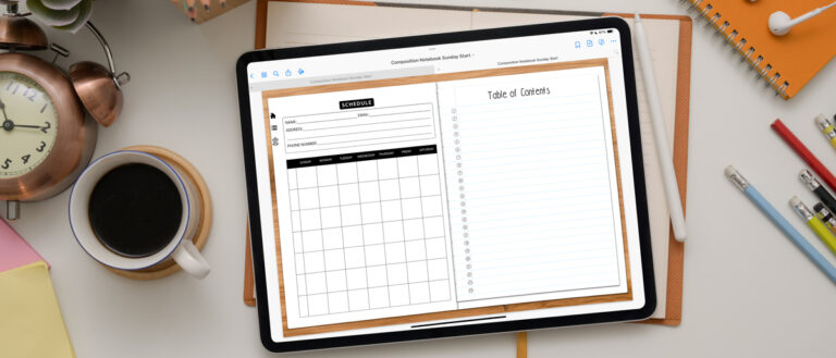Free Digital Composition Book for Apps Like Goodnotes