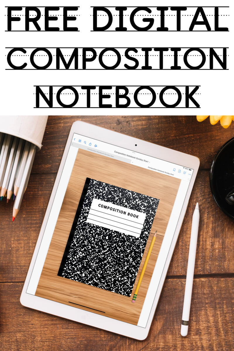 Free Digital Composition Book for Apps Like Goodnotes