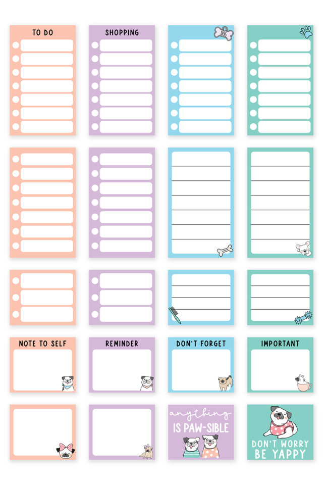 Free Cute Dog Planner Stickers: Printable & Digital