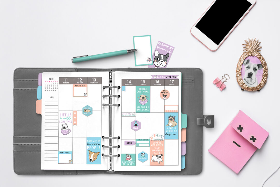 Free Cute Dog Planner Stickers: Printable & Digital