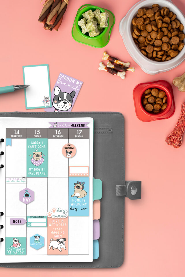 Free Cute Dog Planner Stickers: Printable & Digital