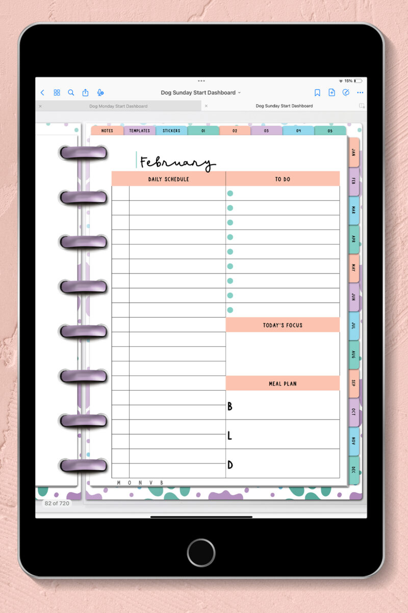 Free Undated Dog-Themed Digital Planner for Pet Lovers