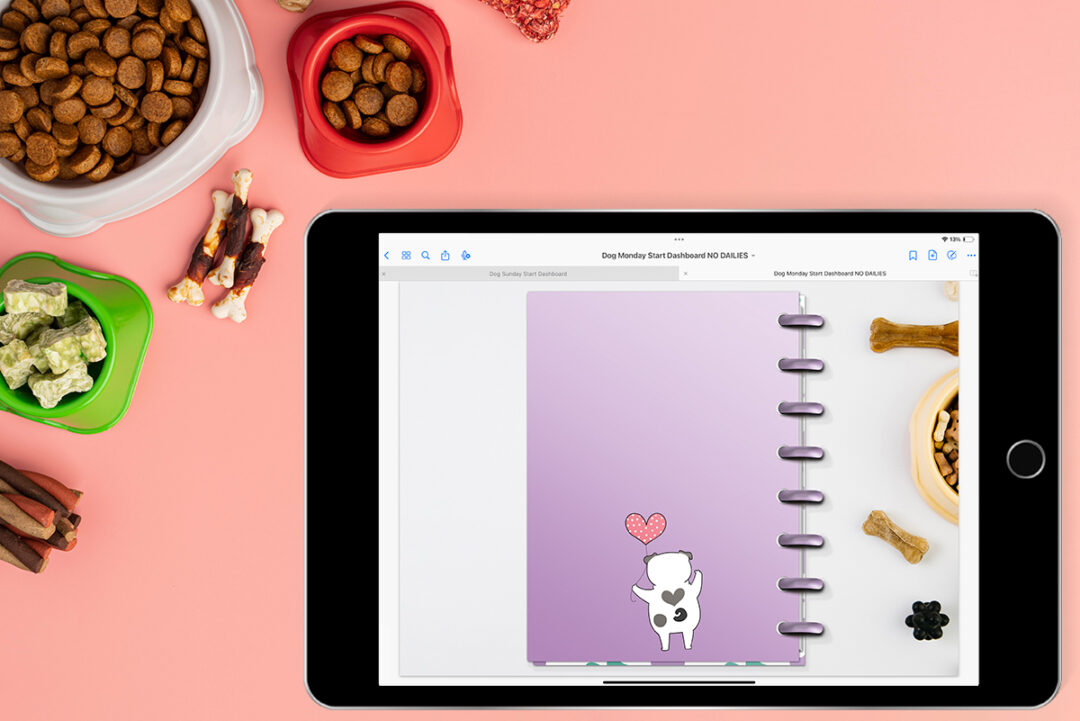 Free Undated Dog-Themed Digital Planner for Pet Lovers