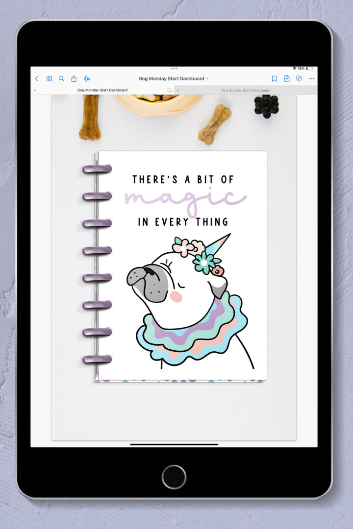Free Undated Dog-Themed Digital Planner for Pet Lovers