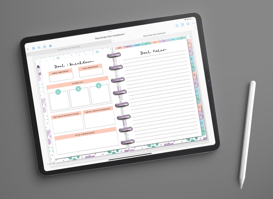 Free Undated Dog-Themed Digital Planner for Pet Lovers