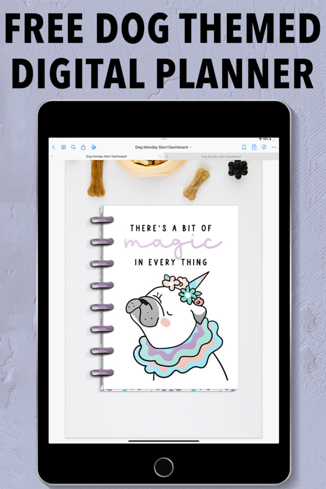 Free Undated Dog-Themed Digital Planner for Pet Lovers