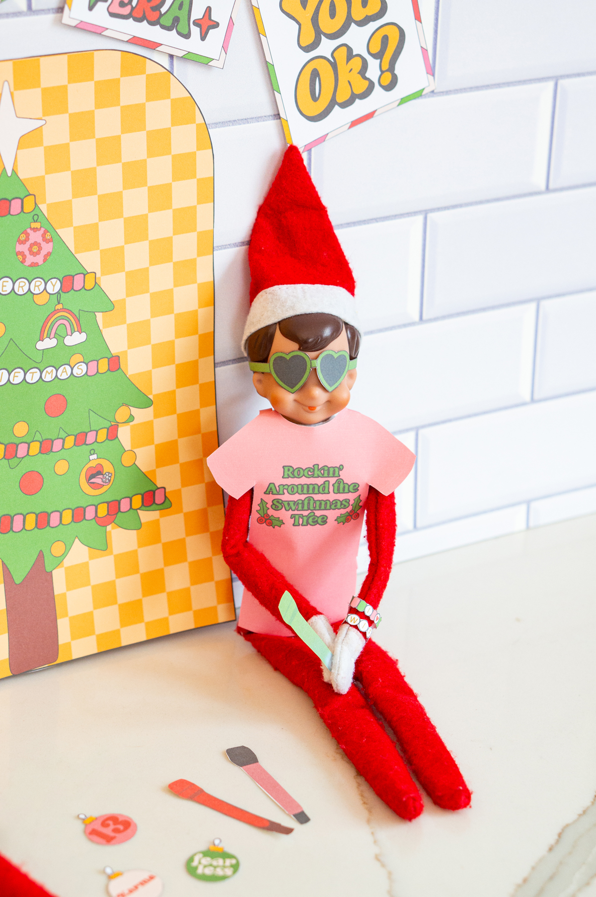 Free Taylor Swift Inspired Elf on the Shelf Printables