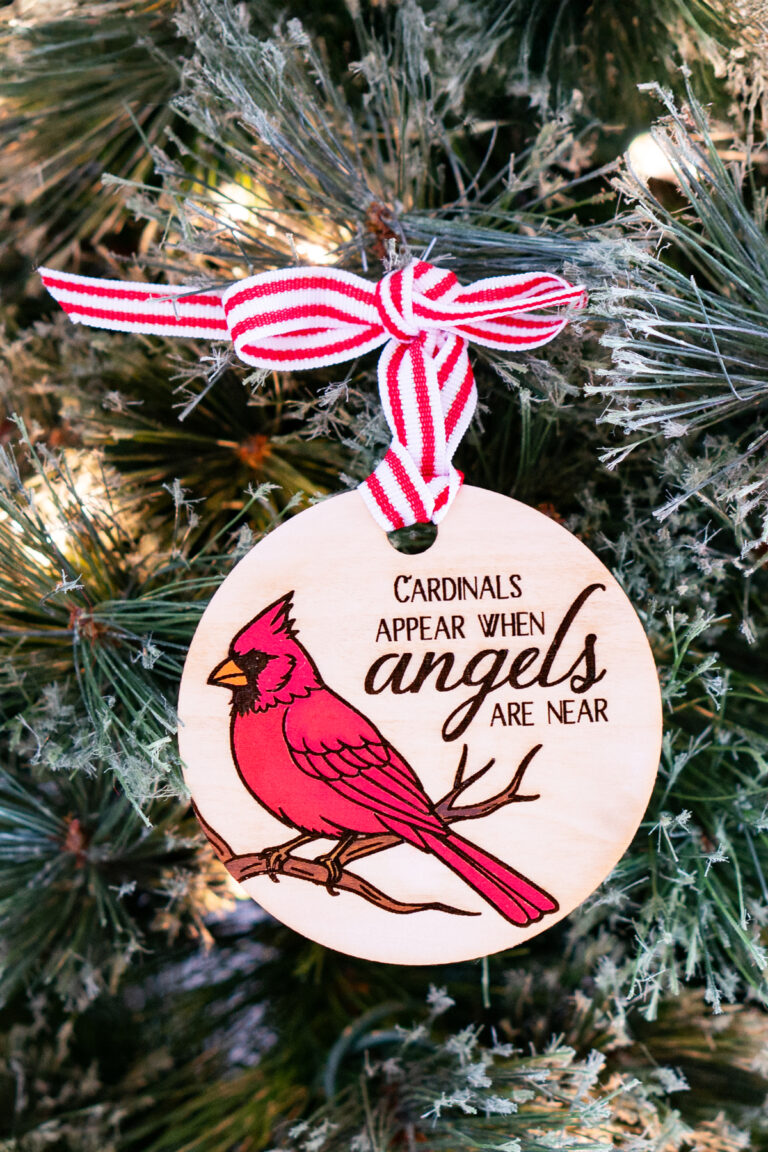 Free Cardinal Christmas Ornament SVG File Download