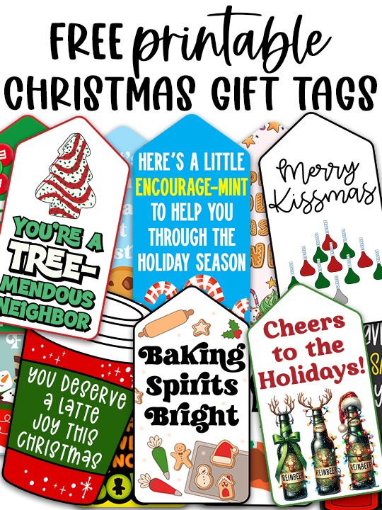 Free Printable Christmas Gift Tags for Treats & Home Gifts