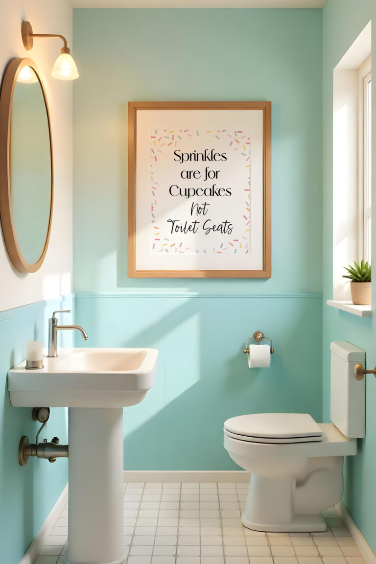 Free Funny Printable Bathroom Signs: 15 Wall Art Options