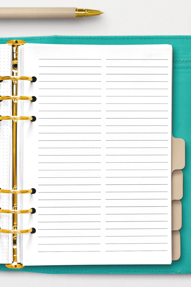 printable-bullet-journal-2-column-paper - Mom Envy