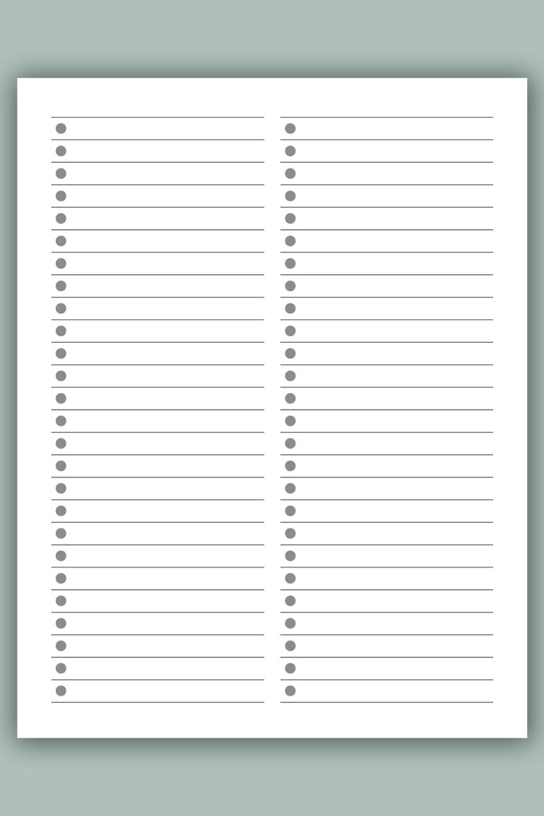 Free Printable Bullet Journal Paper: Dot Grid, Graph, Lined, etc
