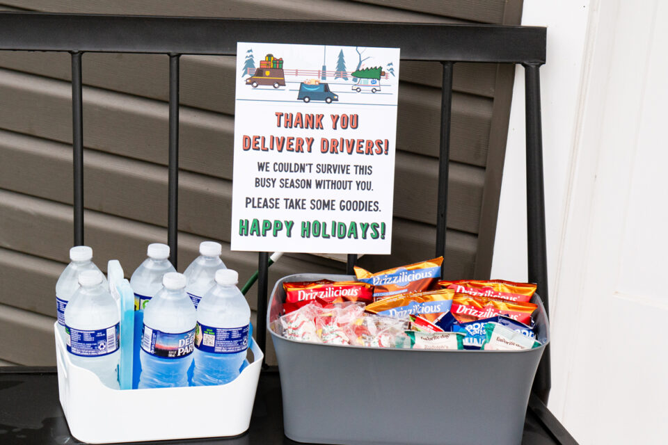 Free Printable Thank You Delivery Drivers Sign for Snacks