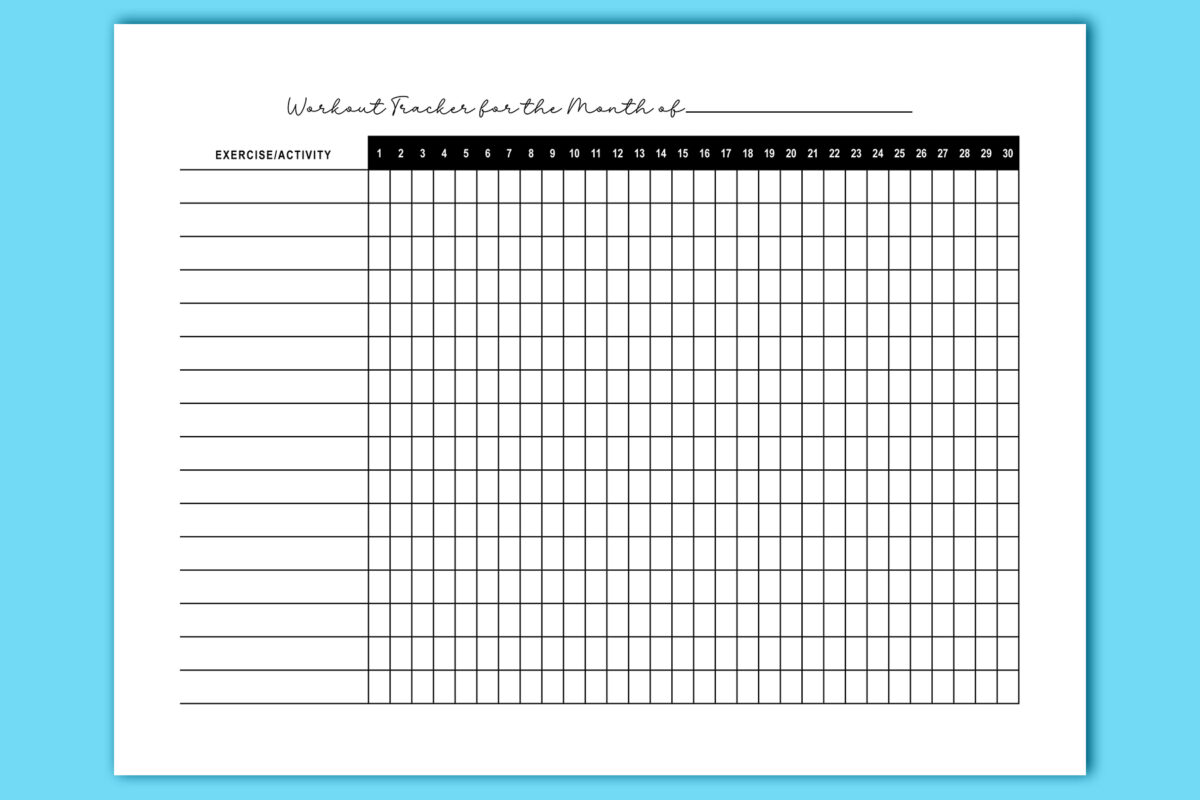 Free Workout Log Printable Sheets: Daily, Weekly, & Monthly
