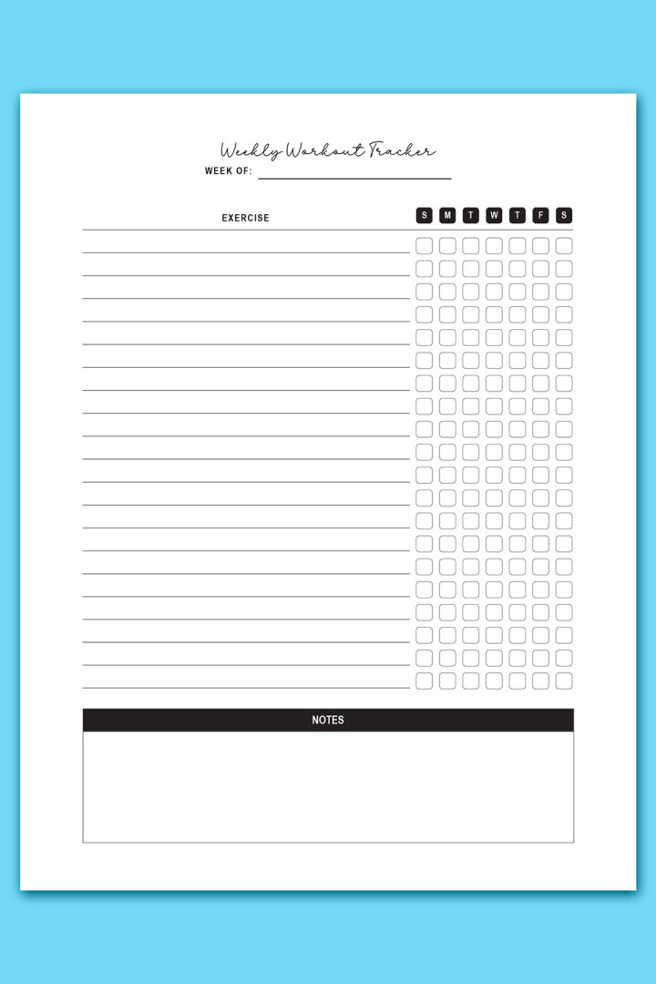 weekly-free-printable-workout-log-sheets-example8 - Mom Envy