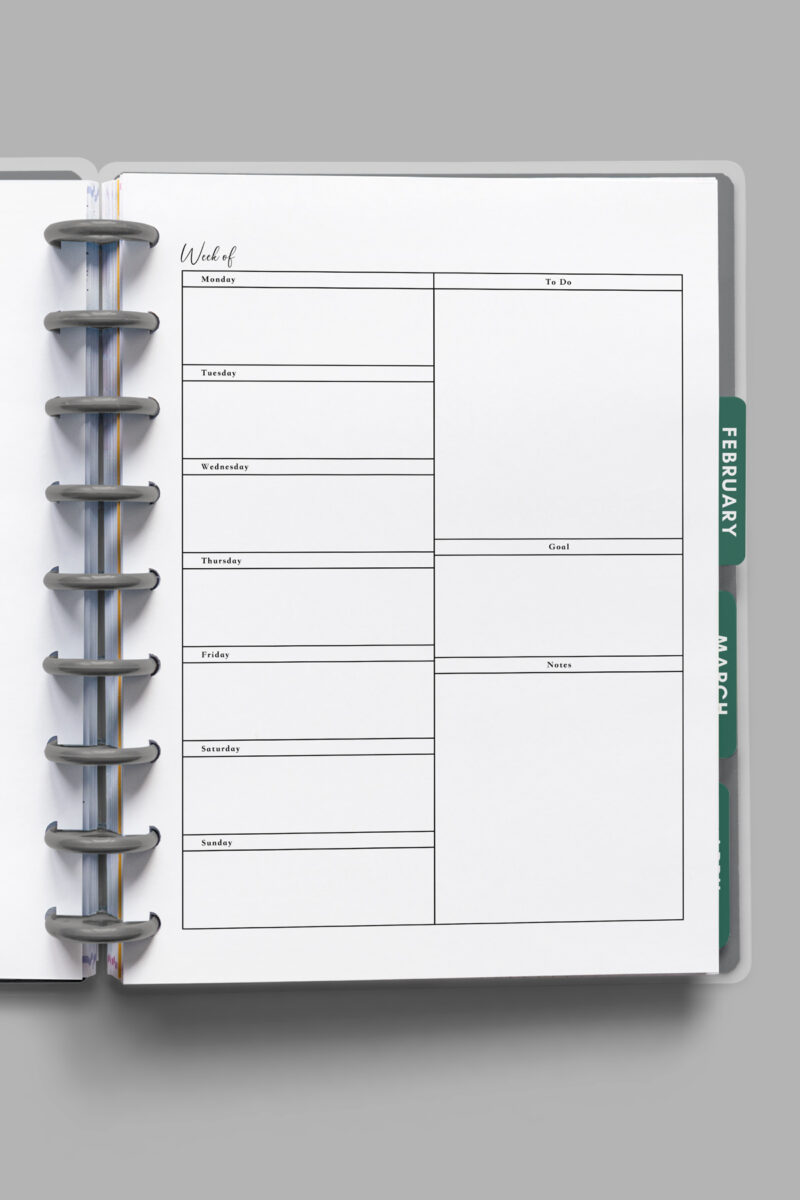 Free Weekly Planner Templates: Printable & Digital PDF & PNGs