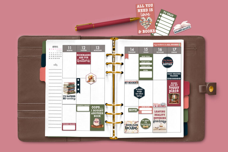 Free Book Planner Stickers | Printable or Digital Download
