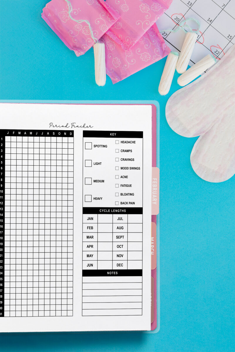 Free Period Tracker for Printable & Digital Planners