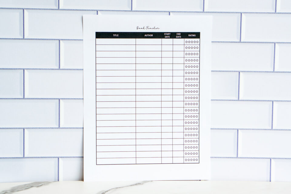 Free Reading Challenge & Book Tracker Printables