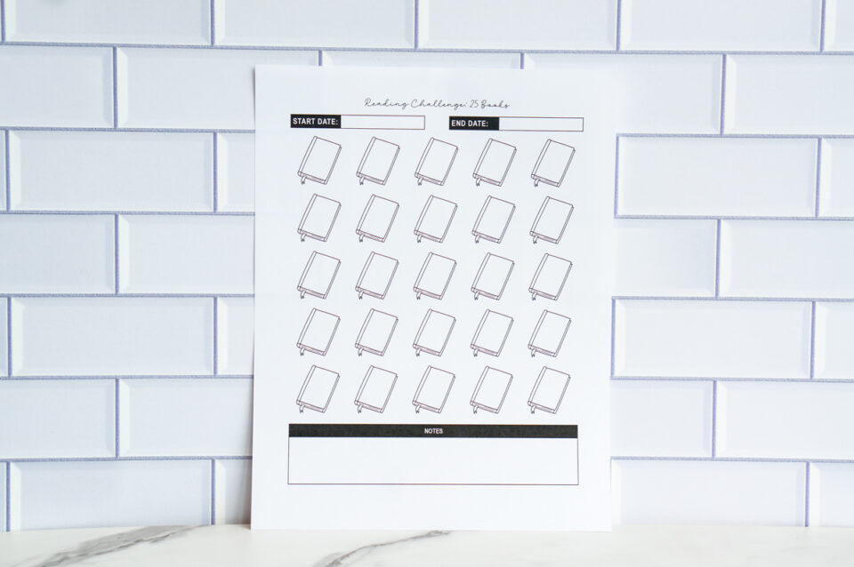 Free Reading Challenge & Book Tracker Printables